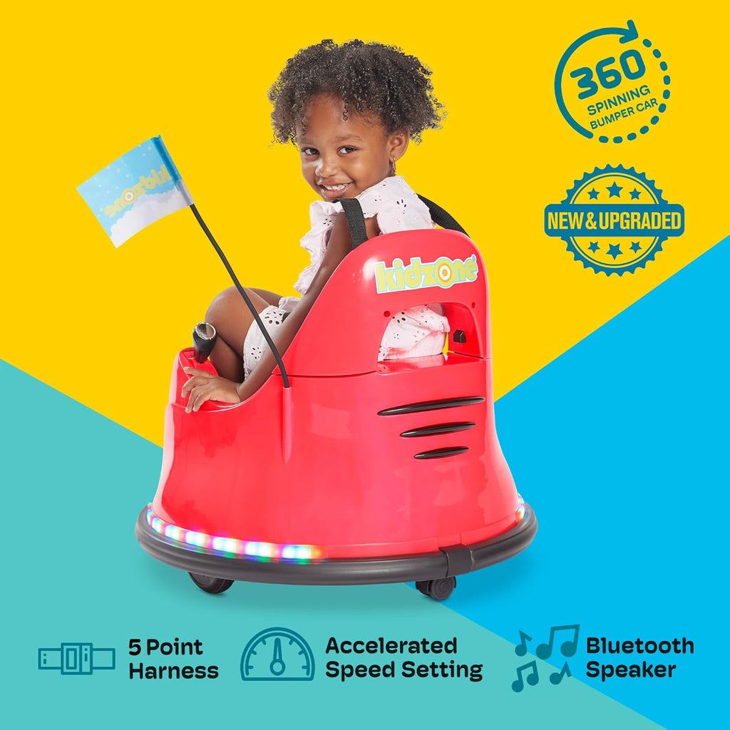 Smart Bumper Car for Toddler & Kids 1.5-6 Years Old, 12V 2-Speeds ...